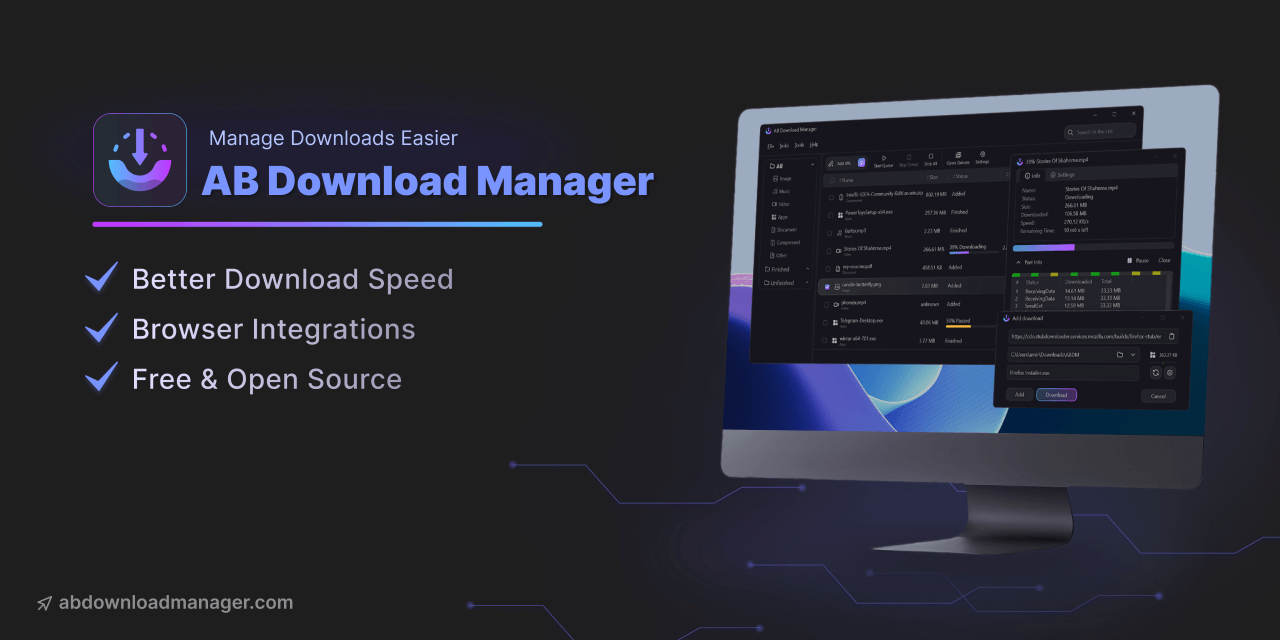 Downloader with 500% faster download speed-AB Download Manager - Homeeer